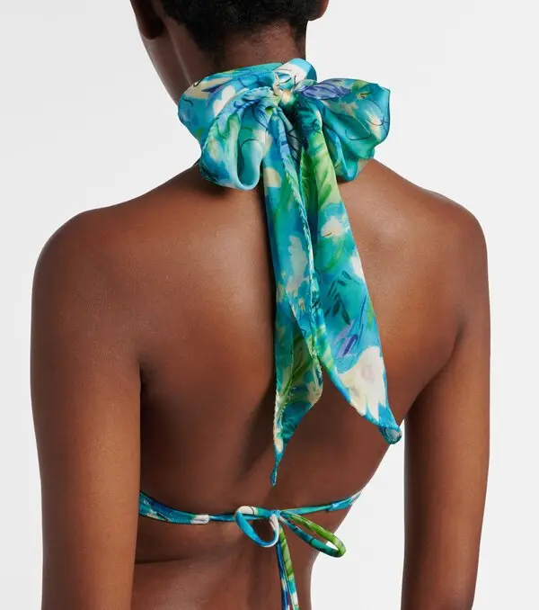 Chloé Wild Flowers Floral Silk Scarf