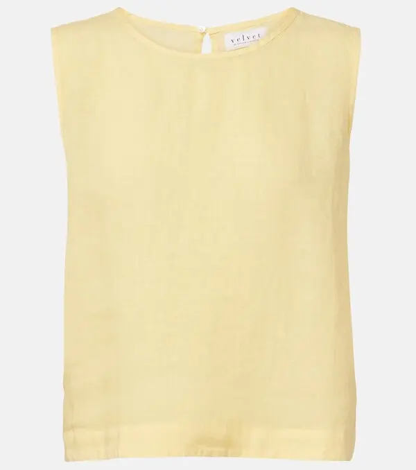 Velvet By Graham & Spencer Maxine Linen Top