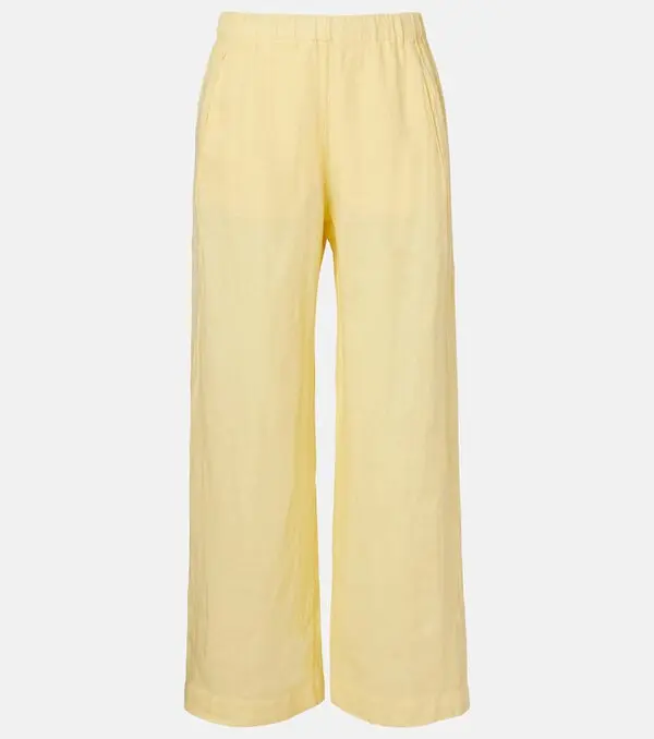 Velvet By Graham & Spencer Lola Linen Wide-leg Trousers