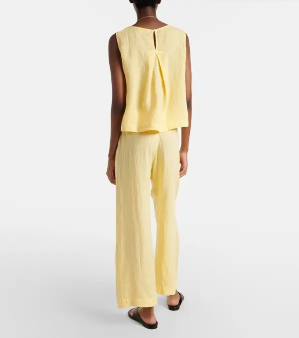 Velvet By Graham & Spencer Lola Linen Wide-leg Trousers