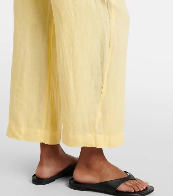 Velvet By Graham & Spencer Lola Linen Wide-leg Trousers