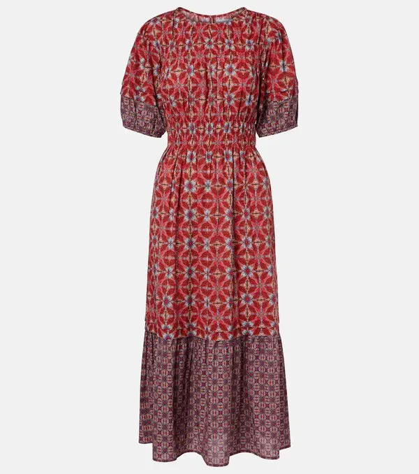 Velvet By Graham & Spencer Maela Printed Cotton Midi Dress
