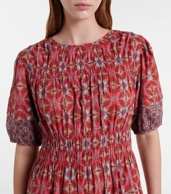 Velvet By Graham & Spencer Maela Printed Cotton Midi Dress