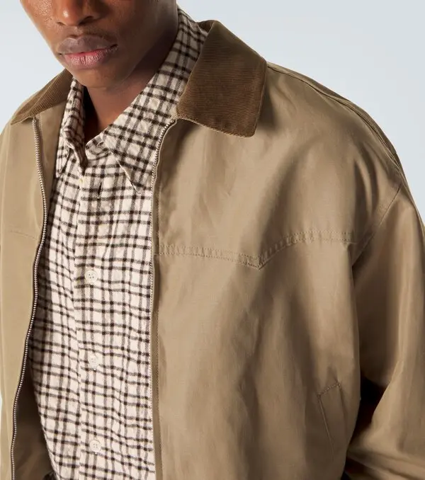 Comme Des Garçons Corduroy-trimmed Blouson Jacket