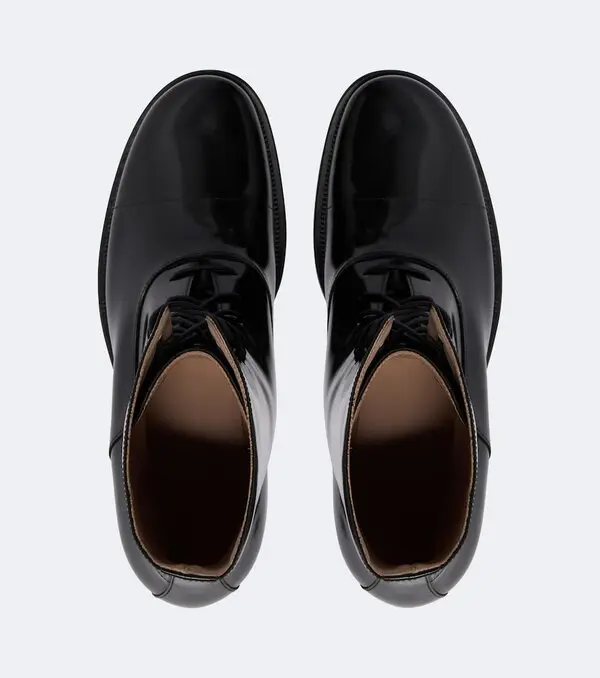 THE ROW Kai Patent Leather Lace-up Boots