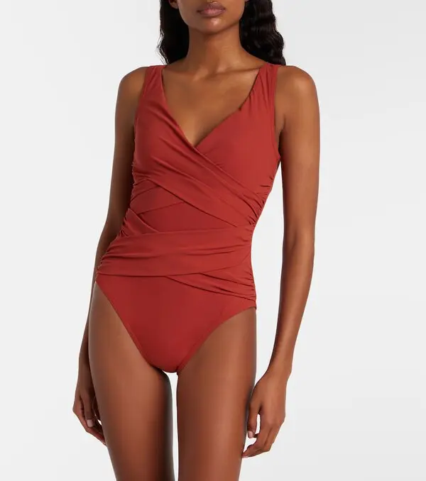 KARLA COLLETTO Draped One-piece Swimsuit - Red