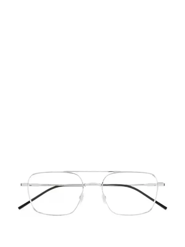 Saint Laurent Tortoiseshell Round Frame Glasses