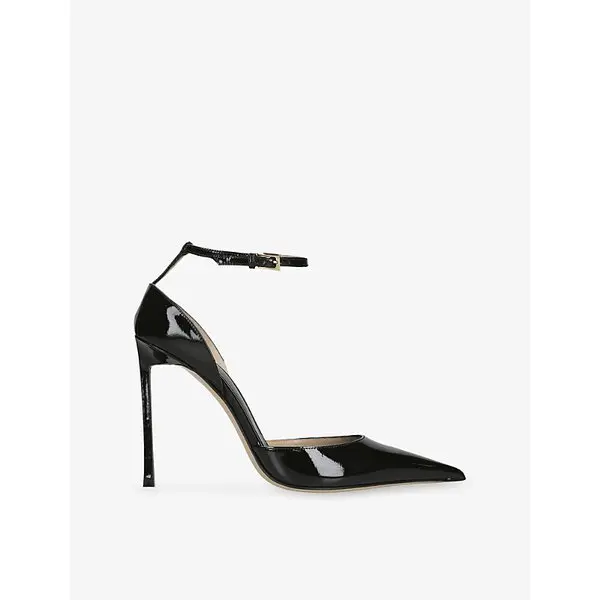 TOM FORD Vertigo Patent Leather Courts With Ankle Buckle - Black