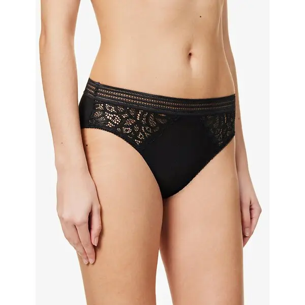 Wacoal Raffiné Mid-rise Lace Stretch-woven Briefs