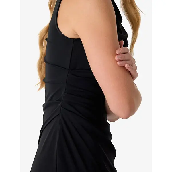 Whistles Off-shoulder Asymmetric Crepe Midi Dress