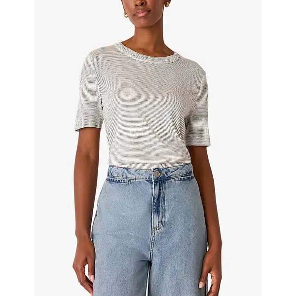 Whistles Striped Cotton T-shirt