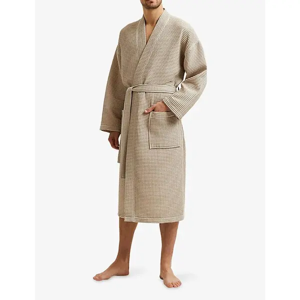 YVES DELORME Astreena Cotton-blend Bathrobe - Pierre
