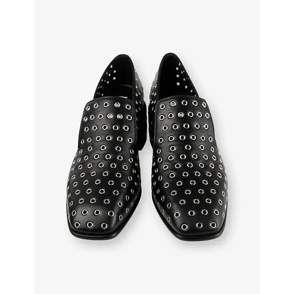 JIMMY CHOO Eliot Leather Heeled Loafers