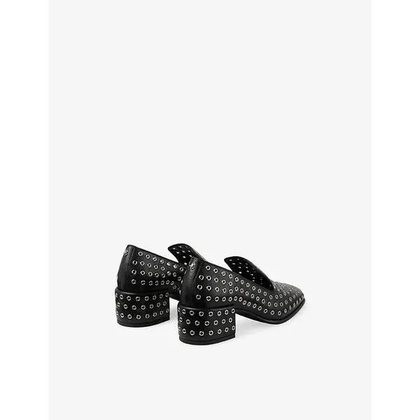JIMMY CHOO Eliot Leather Heeled Loafers