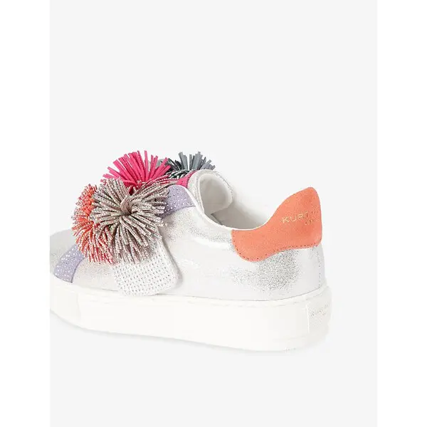 Kurt Geiger Laney Embellished Leather Trainers
