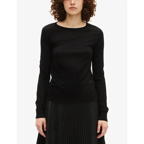 The Kooples Round Neck Long Sleeve Wool Jumper