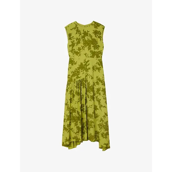 Whistles Floral-print Asymmetric Midi Dress - Multi-coloured
