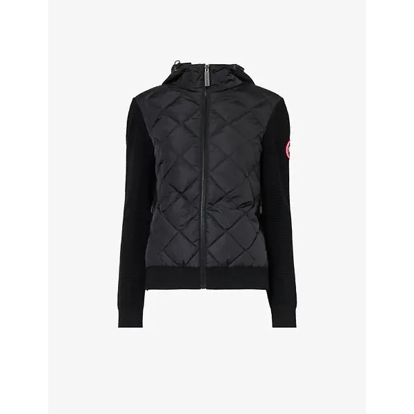 Canada Goose Hybridge Quilted Wool Hoodie - Black