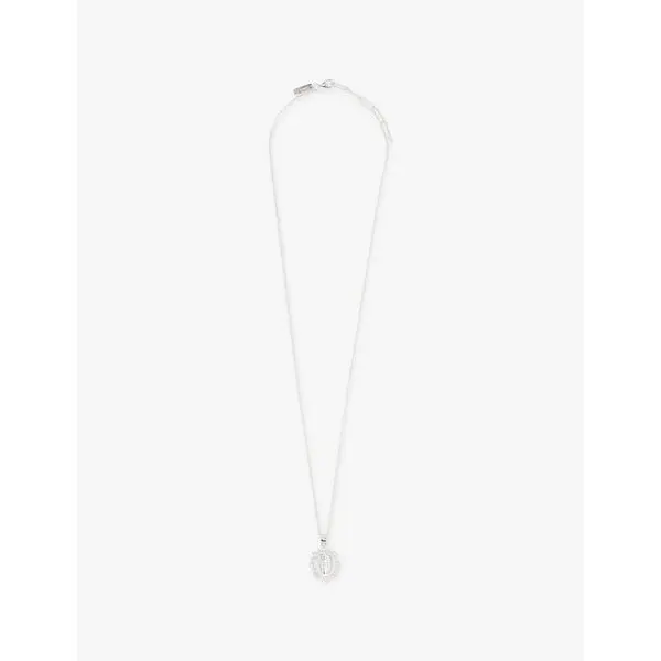 COMMONLINES 14ct Yellow Gold Plated Sterling Cubic Zirconia Pendant Necklace - Silver