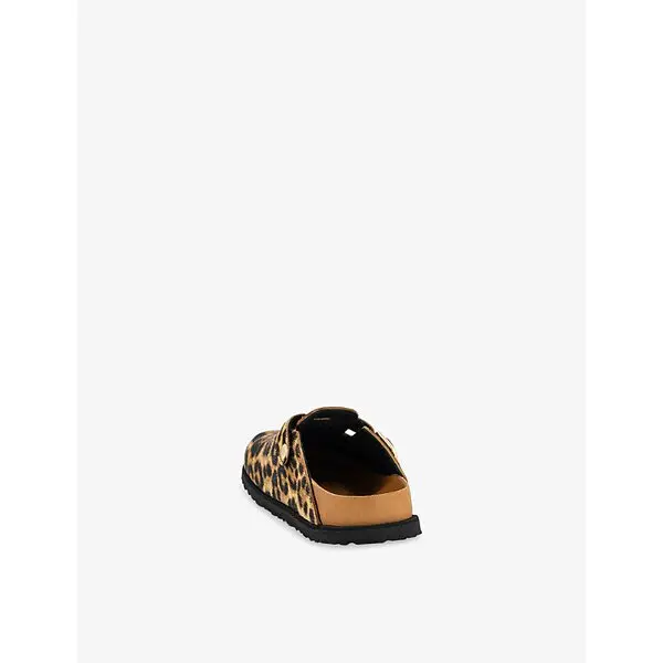 BIRKENSTOCK Calf-hair Print Clogs - Leopard