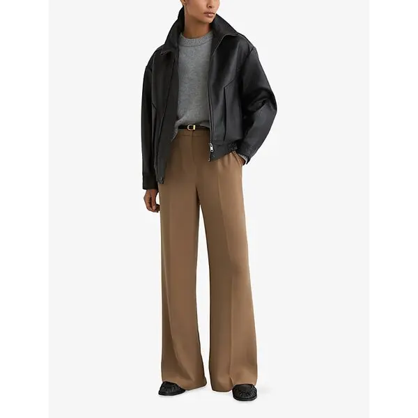 REISS Margeaux Wide-leg Stretch-woven Trousers