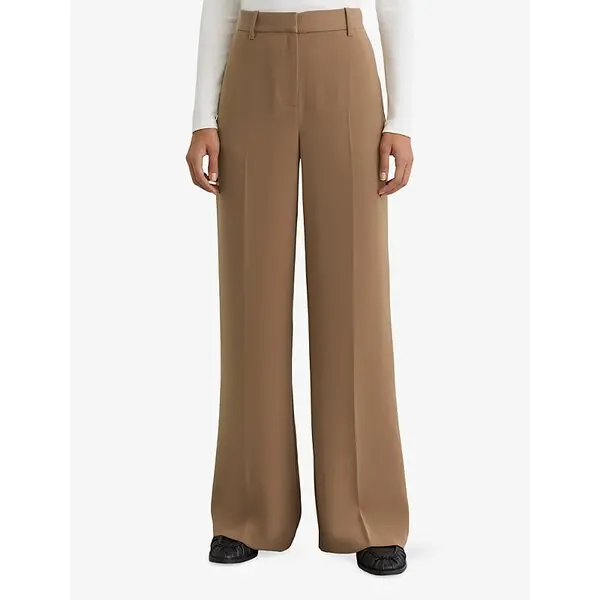 REISS Margeaux Wide-leg Stretch-woven Trousers