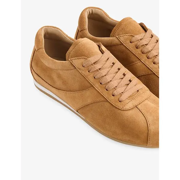 Whistles Panelled Suede Trainers - Tan
