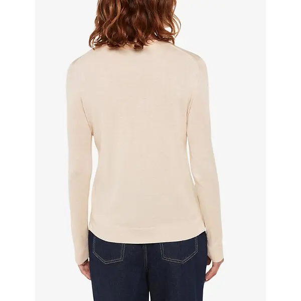 Whistles Annie Slim-fit Metallic-knit Jumper