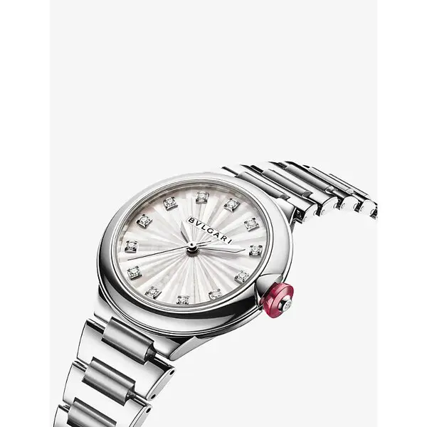 BVLGARI Lvcea Stainless-steel And Diamond Automatic Watch