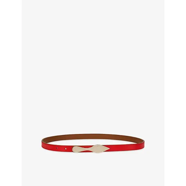 CHRISTIAN LOUBOUTIN Bettina Leather Belt - Cuoio/loubi/gold