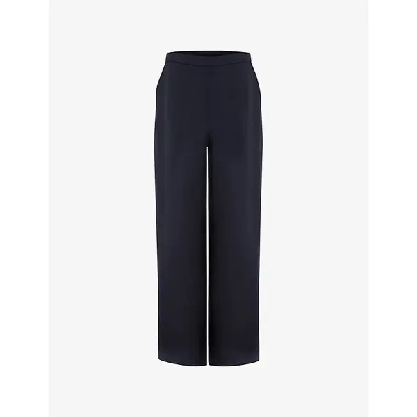 PHASE EIGHT Beccy Wide-leg Satin Trousers - Navy