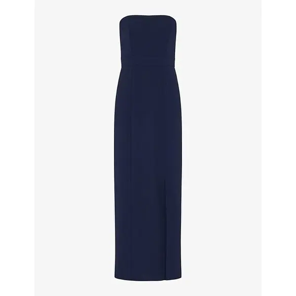 Whistles Gemma Strapless Jersey Maxi Dress - Navy