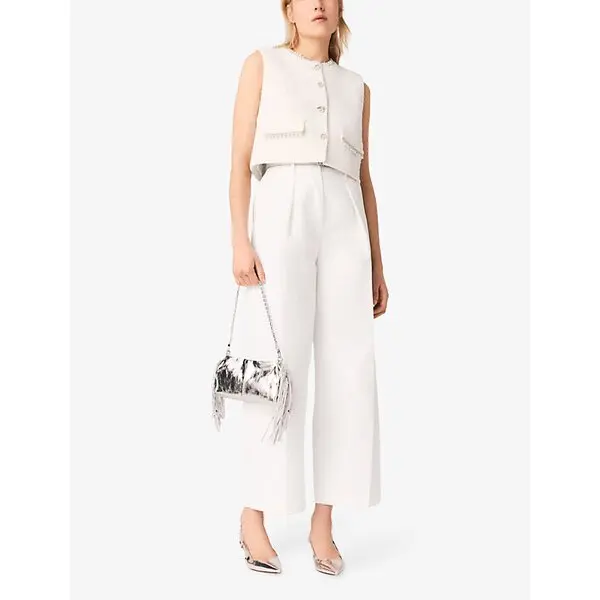 Maje Balloon-leg Cropped Woven Trousers