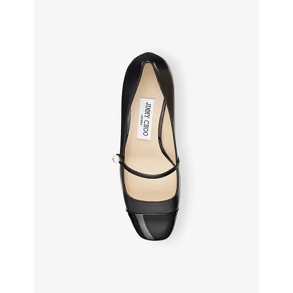 JIMMY CHOO Elisa Block-heel Leather Heeled Courts