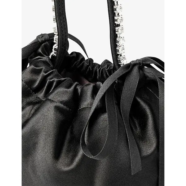 JIMMY CHOO Drawstring Mini Top Handle Bag - Black/black/silver