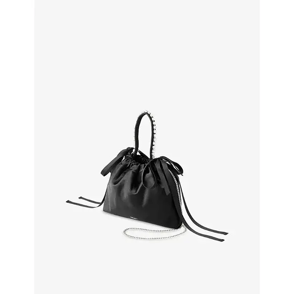 JIMMY CHOO Drawstring Mini Top Handle Bag - Black/black/silver