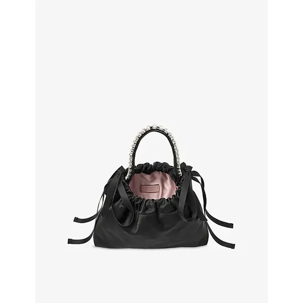 JIMMY CHOO Drawstring Mini Top Handle Bag - Black/black/silver