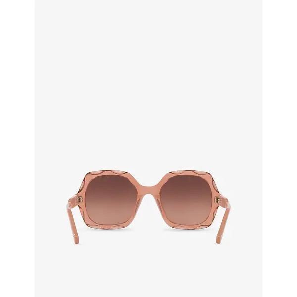 Chloé Square Frame Acetate Sunglasses - Brown