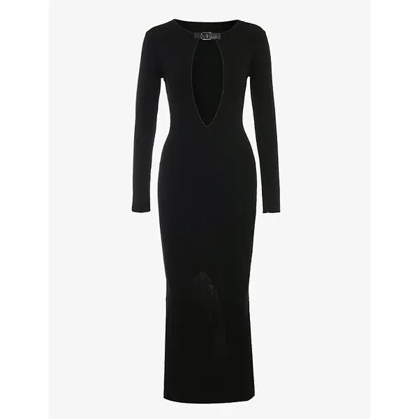 House Of Cb Keeya Knit Maxi Dress - Black