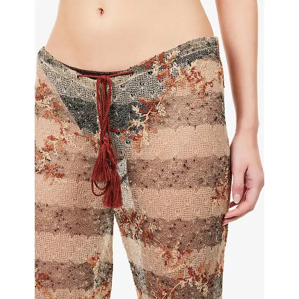 JADED LONDON Deva Striped Knit Trousers