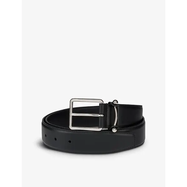 CHRISTIAN LOUBOUTIN Chambeliss Patent-leather Belt - Black/silver