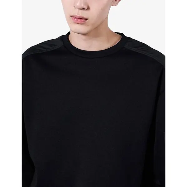 Prada Re-nylon Patch Crewneck Cotton-jersey Sweatshirt