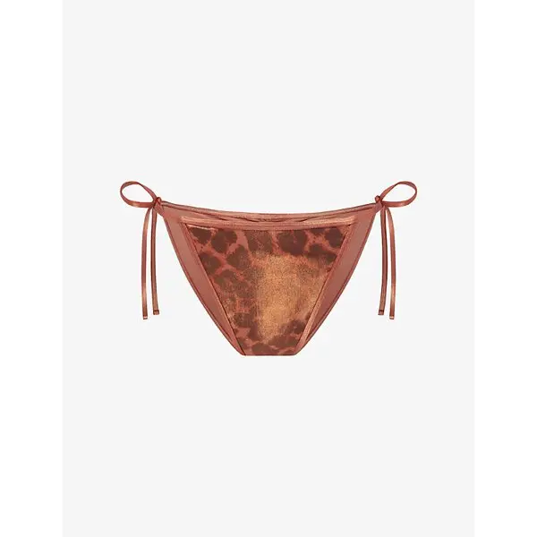 Agent Provocateur Cayla Leopard-print Bikini Bottoms - Leo/black