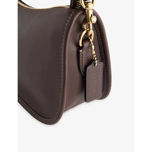 COACH Waverly Structured Leather Shoulder Bag - B4/maple