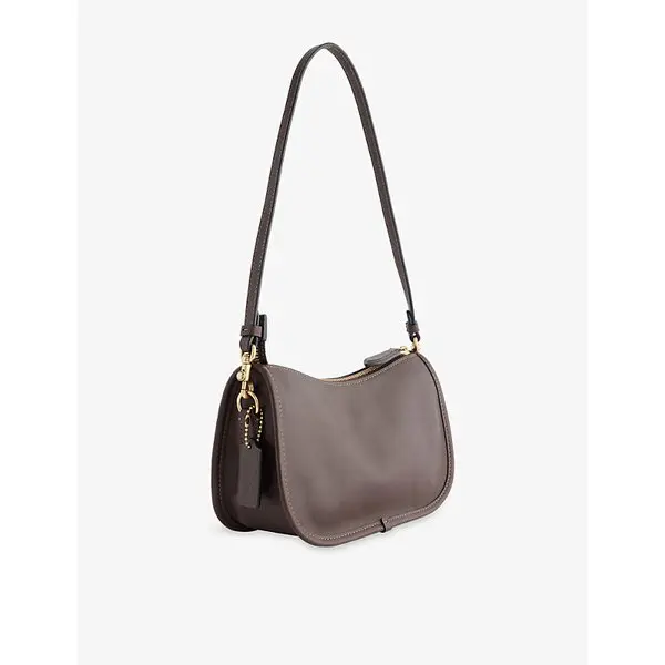 COACH Waverly Structured Leather Shoulder Bag - B4/maple