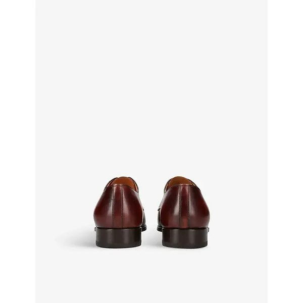Magnanni Contemporary Leather Derby Shoes - Brown