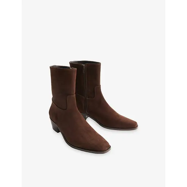 Whistles Clean Western Suede Ankle Boots