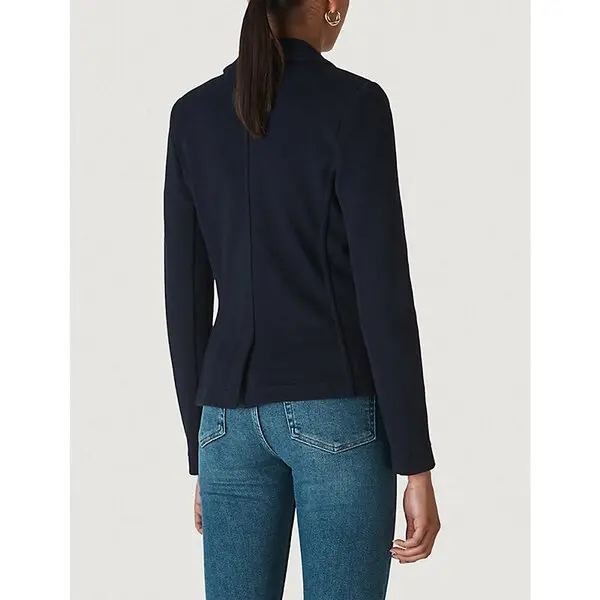 Whistles Single-breasted Slim-fit Cotton-jersey Jacket
