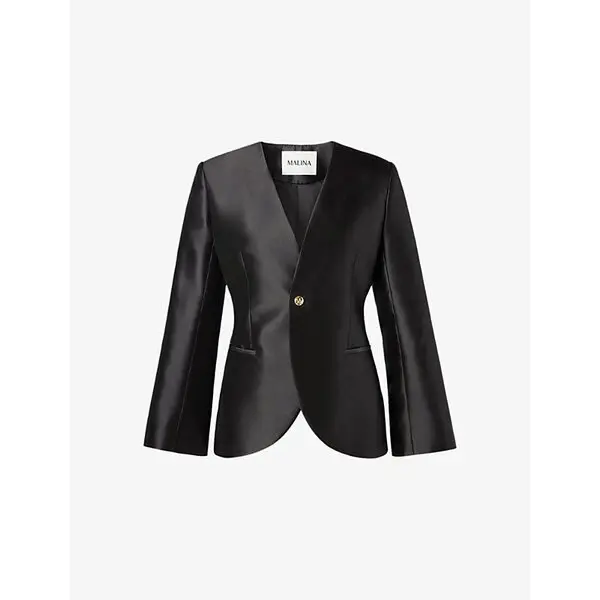 MALINA Nori Slim-fit Satin Blazer