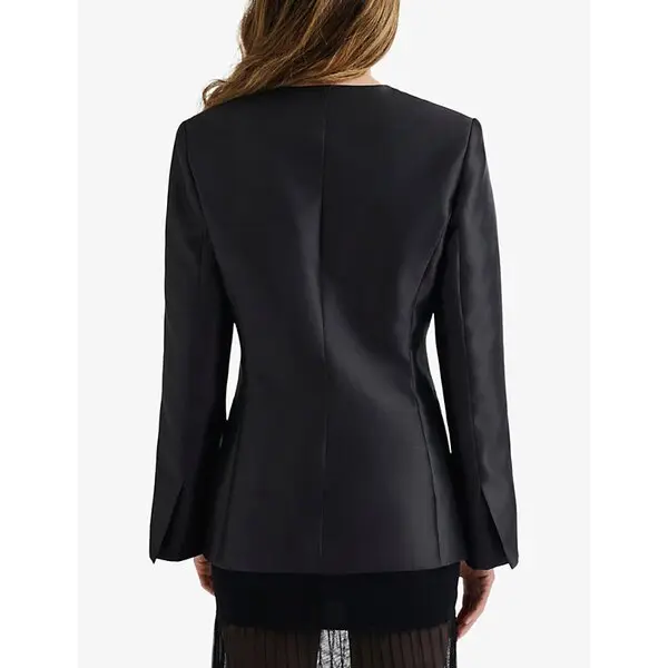 MALINA Nori Slim-fit Satin Blazer